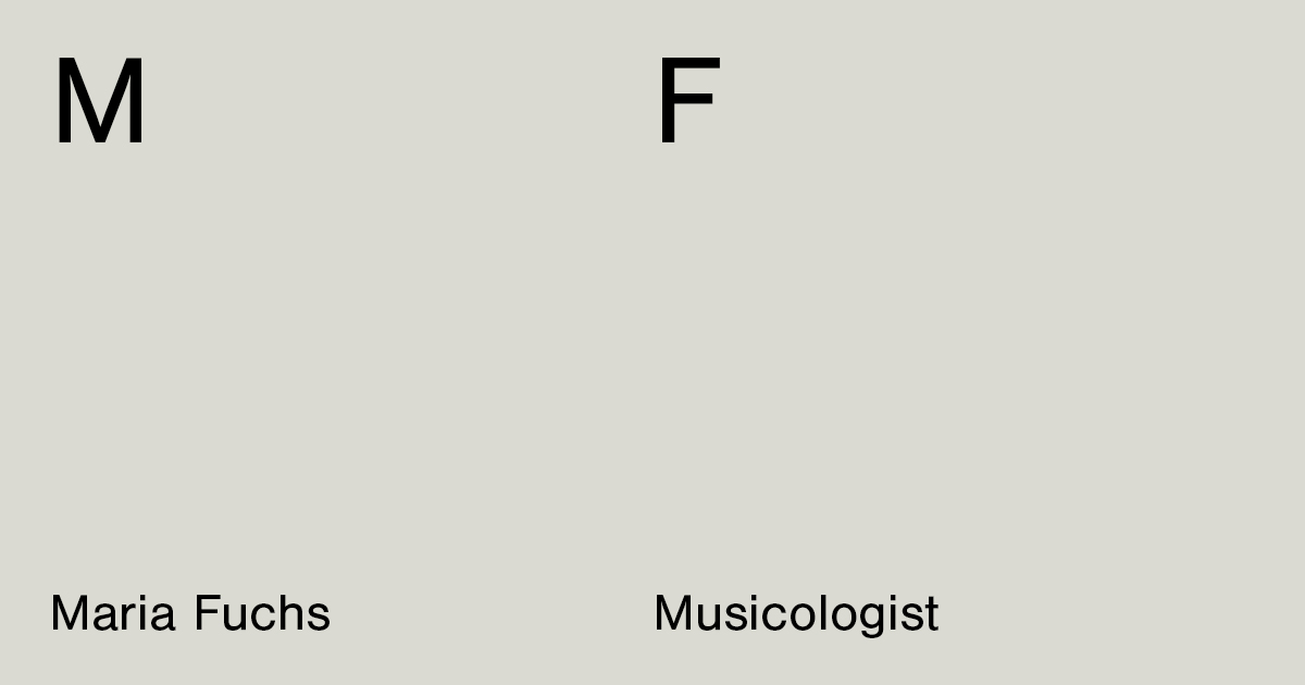 Maria Fuchs – Musicologist